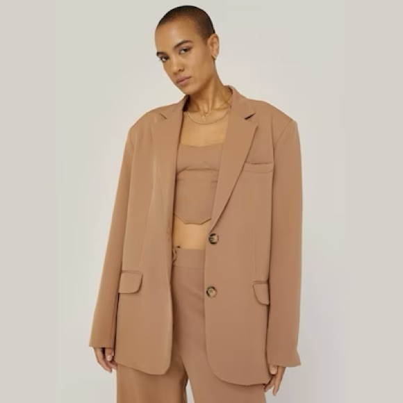 Nasty Gal | Jackets & Coats | Nasty Gal Collection Blazer In Camel | Poshmark